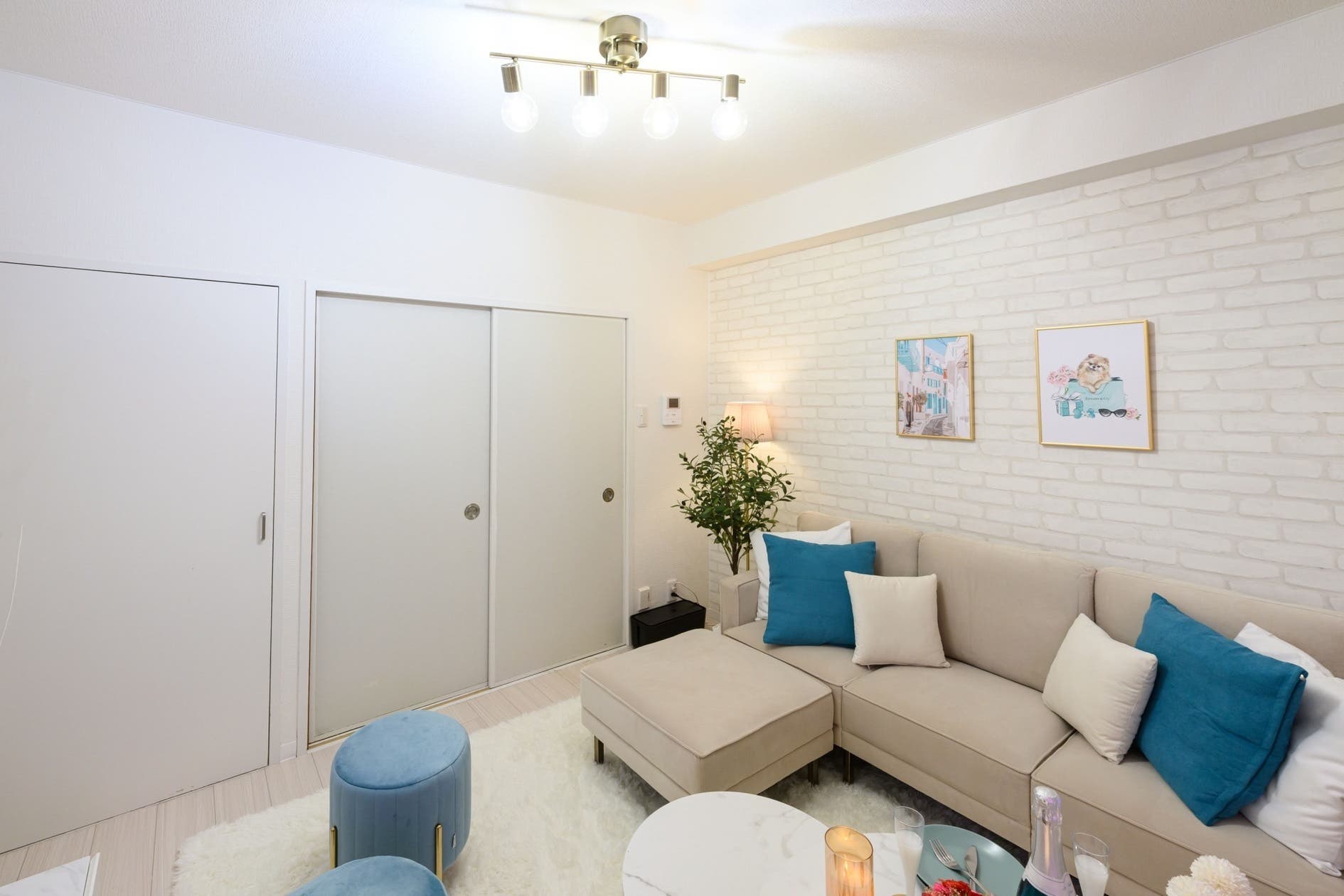 ✨💕特別なデート/女子会に大人気💕✨ 防犯カメラ🙅‍♀️お子さまグッズ完備👦👧ティファニーブルーと白🤍大迫力の100㌅🎥💕の写真9