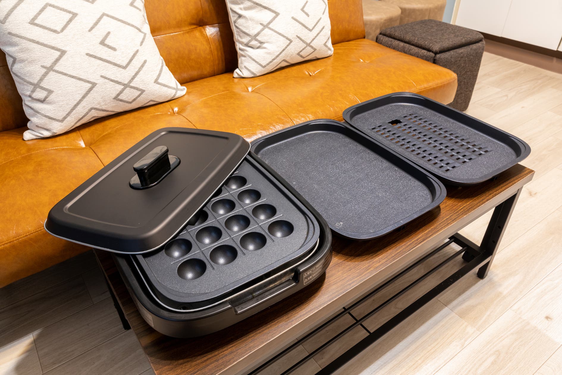 ③多機能ホットプレート：プレート3種（網焼き肉・平面・たこ焼き）の画像1