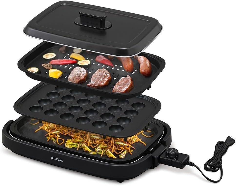 ③多機能ホットプレート：プレート3種（網焼き肉・平面・たこ焼き）の画像1