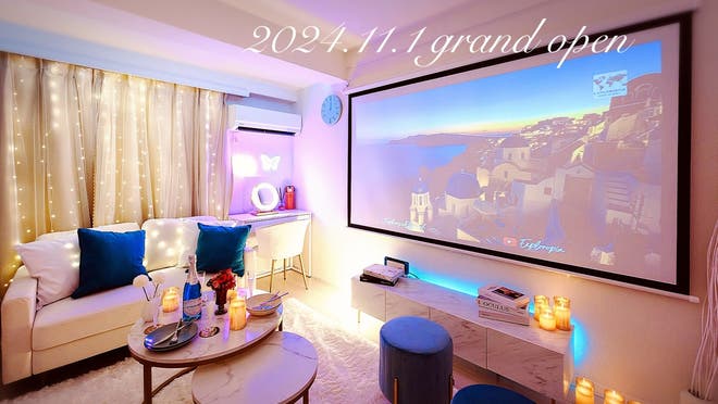 ✨💕特別なデート/女子会に大人気💕✨ 防犯カメラ🙅♀️お子さまグッズ完備👦👧ティファニーブルーと白🤍大迫力の100㌅🎥💕の写真2