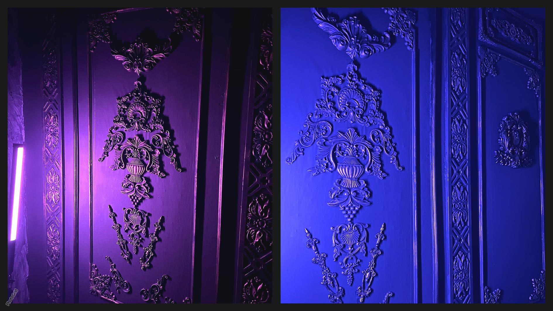 漆喰の白壁スタジオ/黒漆喰壁/ゴシック/姫系/ロココ/バロック/壁面一杯の花壁/24hの写真16