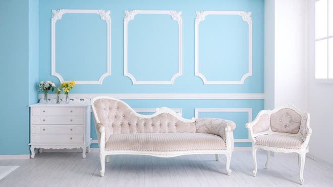 【新ページ移転案内中】03st☕5面Rの白ホリ撮影スタジオ|ティファニーブルーのかわいいロココエリア|商用・推し活の写真1