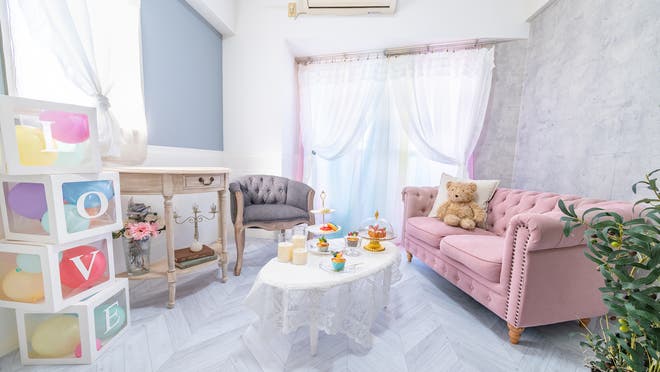 🎁今だけワンコイン💰名古屋6分|ブルーグレー×コンクリ×ヴィンテージドアの3背景|自然光フェミニンスタジオ|ポトレ・推し誕の写真1