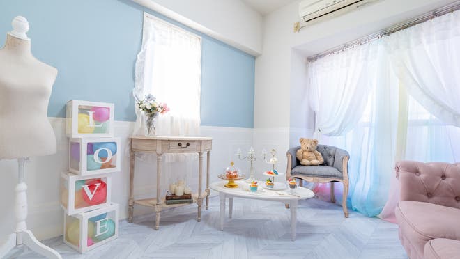 🎁今だけワンコイン💰名古屋6分|ブルーグレー×コンクリ×ヴィンテージドアの3背景|自然光フェミニンスタジオ|ポトレ・推し誕の写真5