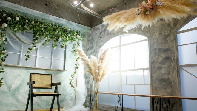 快適にいい写真をお安く💓高田馬場駅5分🌟ドライフラワー造形|かすみそう|漆喰壁|レンガ壁|カーテン装飾撮影機材無料!の写真4