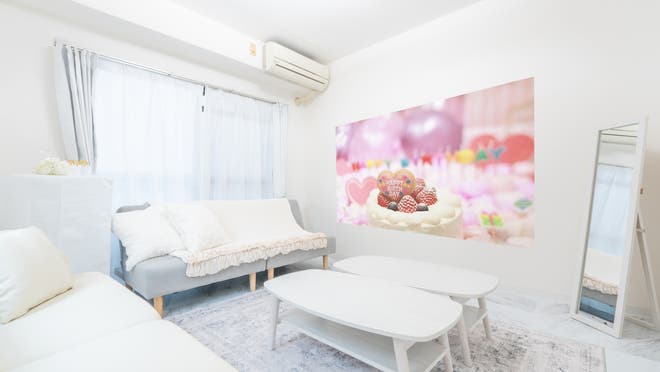 🤍♡スノーホワイト天王寺駅前❄️♡🤍ホワイトツリー🎄天王寺すぐ!ホワイトインテリア♡おうちデート♡女子会♡推し活♡鑑賞会の写真4