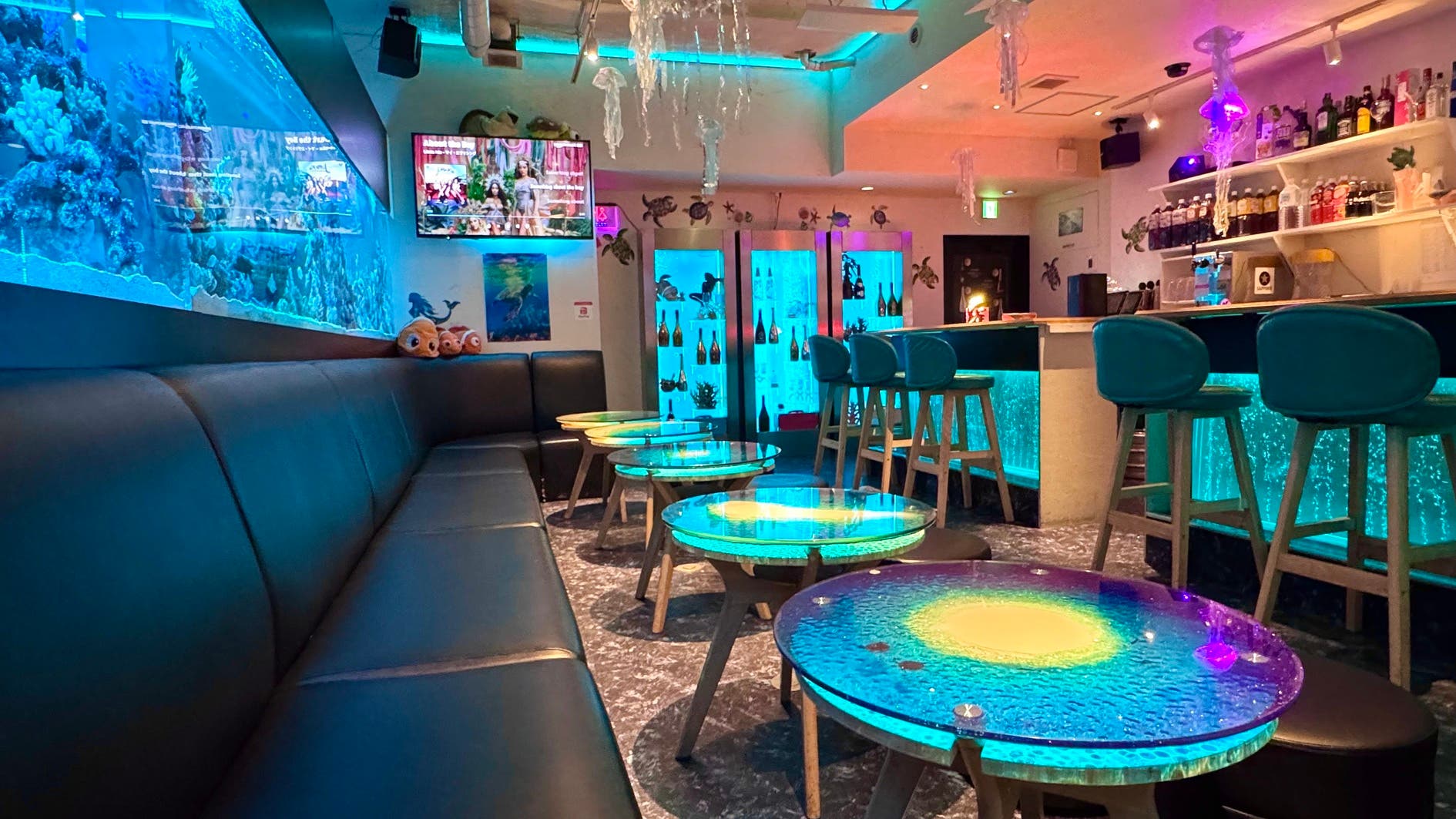まるで水族館！？壁一面の巨大水槽/駅近/飲み放題OK/カラオケ/シーシャ/パーティ/イベント/女子会/撮影/収録の写真6