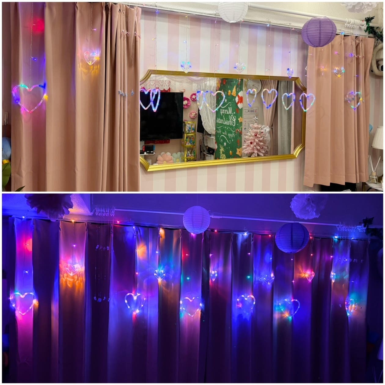 鏡前ハート型イルミネーションの画像1