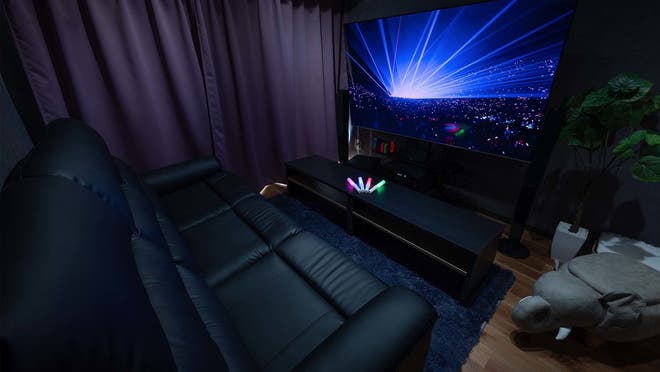 プライベートシアター柏📺75㌅巨大テレビ📺5.1chシアターサラウンド🔈映画鑑賞🎬ライブ鑑賞💿推し活🎤ゲーム🎮などの写真2