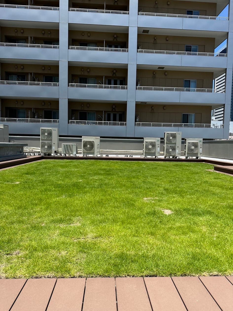 豊洲にNEWＯＰＥＮ！生芝があって開放的な屋上スペースです！の写真4