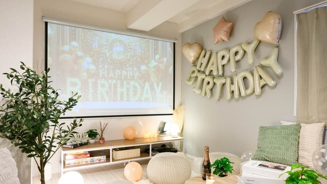 〈✨心斎橋徒歩圏内💕新規オープン🎀〉韓国っぽ🤍×おうちシアター🎬隠れ家で女子会💕大迫力100㌅で鑑賞会🎬✨の写真4