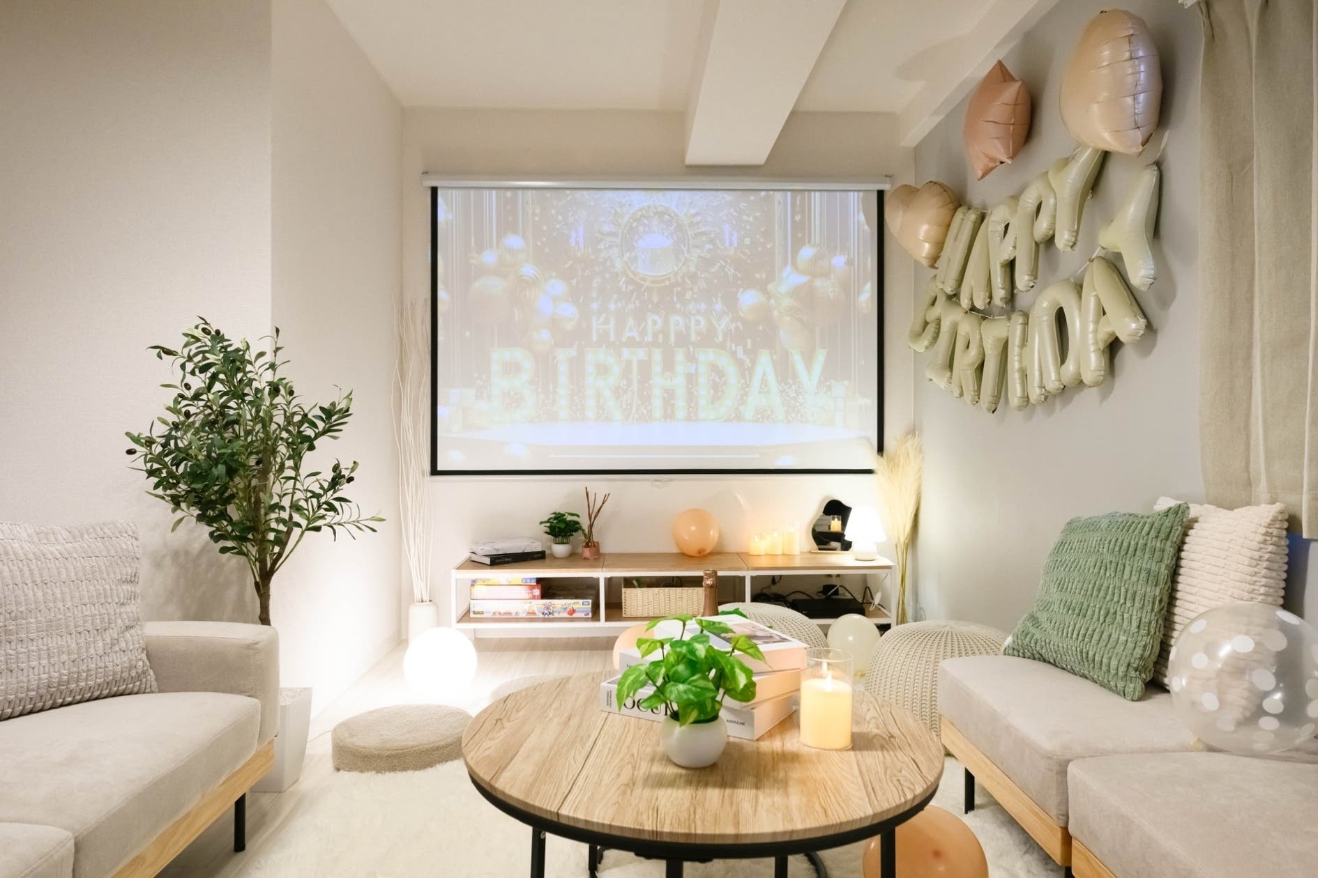 〈✨心斎橋徒歩圏内💕新規オープン🎀〉韓国っぽ🤍×おうちシアター🎬隠れ家で女子会💕大迫力100㌅で鑑賞会🎬✨の写真7