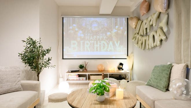 〈✨心斎橋徒歩圏内💕新規オープン🎀〉韓国っぽ🤍×おうちシアター🎬隠れ家で女子会💕大迫力100㌅で鑑賞会🎬✨の写真7