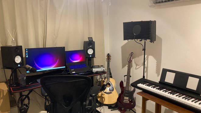 セルフレコーディングスタジオ/機材レンタル無料/防音/Dr-80/80デシベル減音/ボーカル録音に!/お一人様専用の写真2