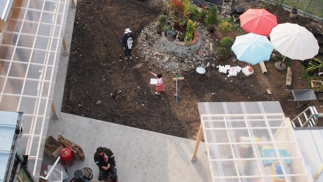 大阪市 アートな空間の中にある庭で様々な催し物に最適です。BBQ、鍋パーティー、餅つきに!の写真2