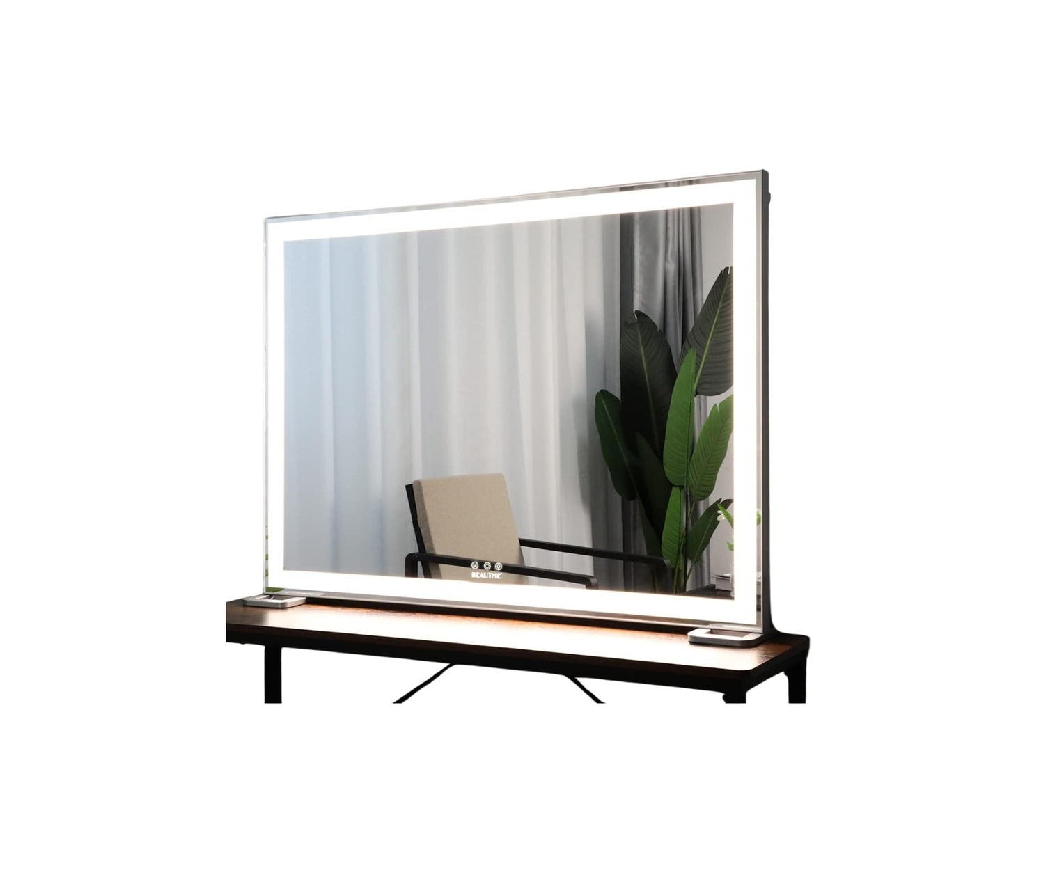 大型化粧鏡 調光可能 女優ミラー（760x560mm）の画像1