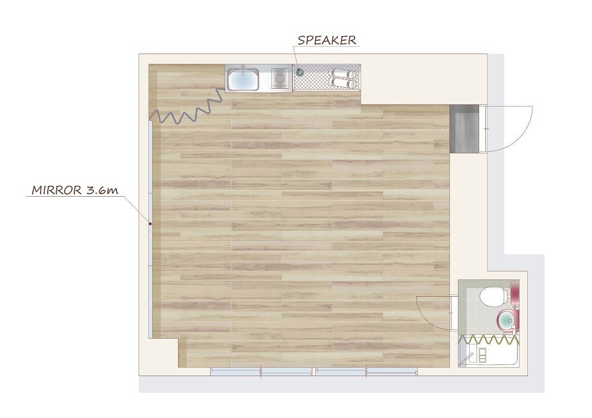 【平日昼1280円】清潔&お洒落🌿LED照明で動画映えもバッチリ✨三脚・ヨガマット無料💡楽器OK🎻個人練にも◎の写真18