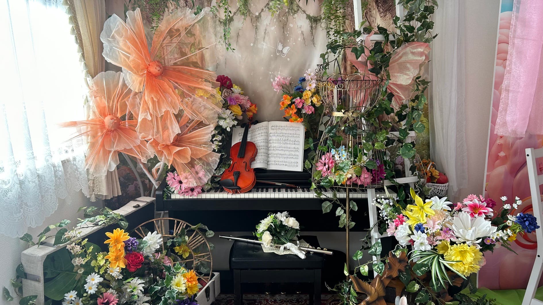 ドライフラワーに囲まれた天蓋ベットのあるスタジオ！の写真6