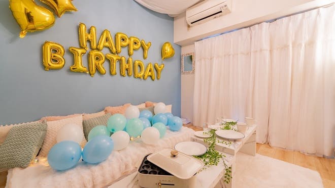 🎬大画面スクリーン📽️100インチプロジェクタ付✨Netflix/hulu見放題💓少人数での女子会、誕生日会、推し会、撮影に最適の写真8