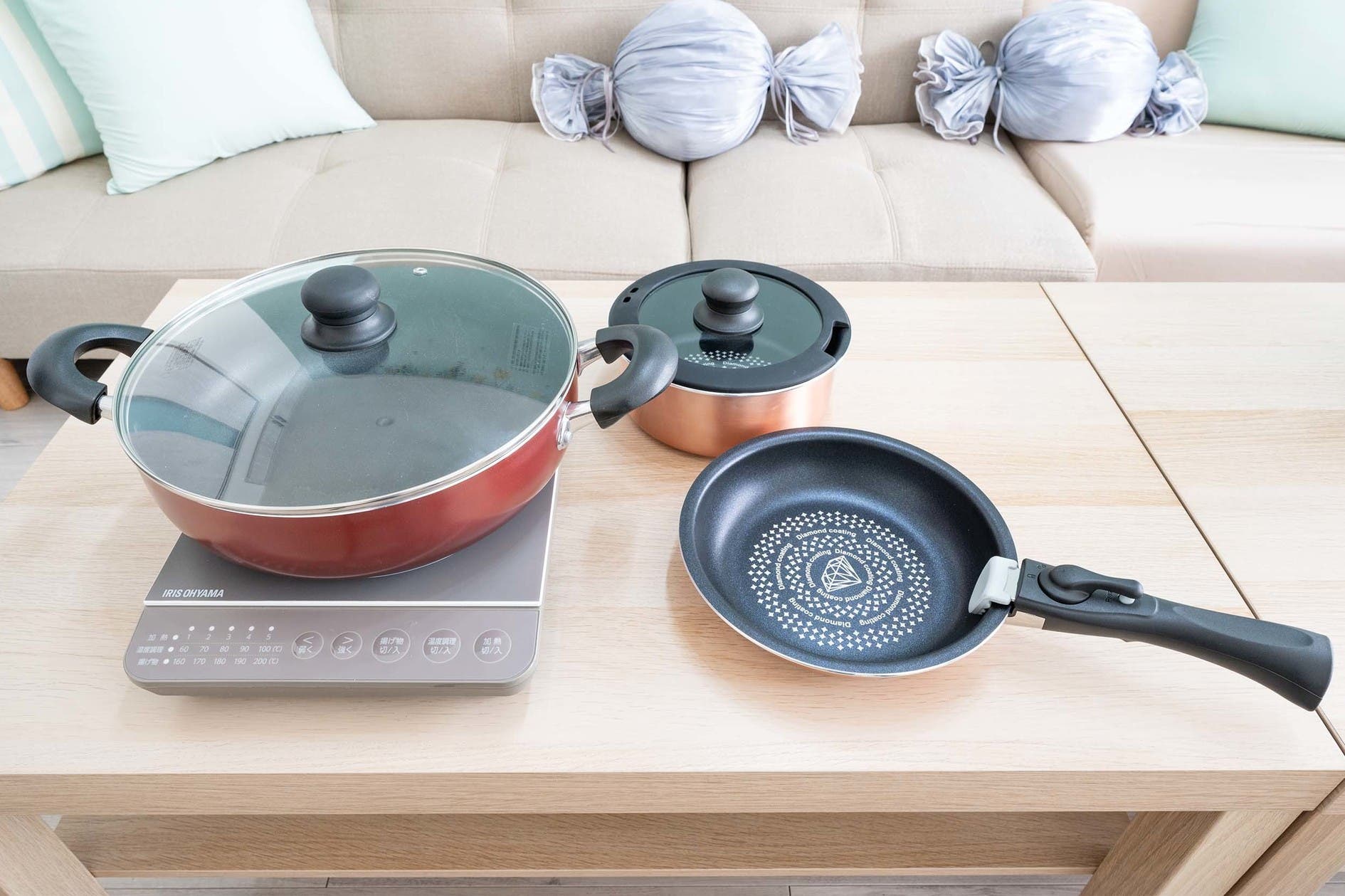 ⑤卓上IHヒーターとお鍋セットの画像1