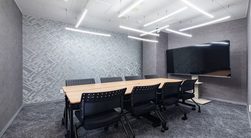 MEETING ROOM 8B【UENO2nd】💺おしゃれな会議室8名席🌟75型モニター📺WEB会議🎤Wi-Fi有🛜 