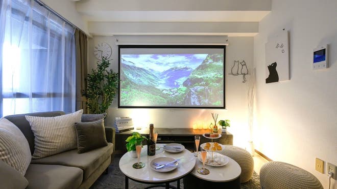 ✨新規オープン🎉✨梅田すぐ🎀✨北欧モダン×おうちシアター🤍隠れ家デート💕大迫力84㌅🎬🎮✨の写真4