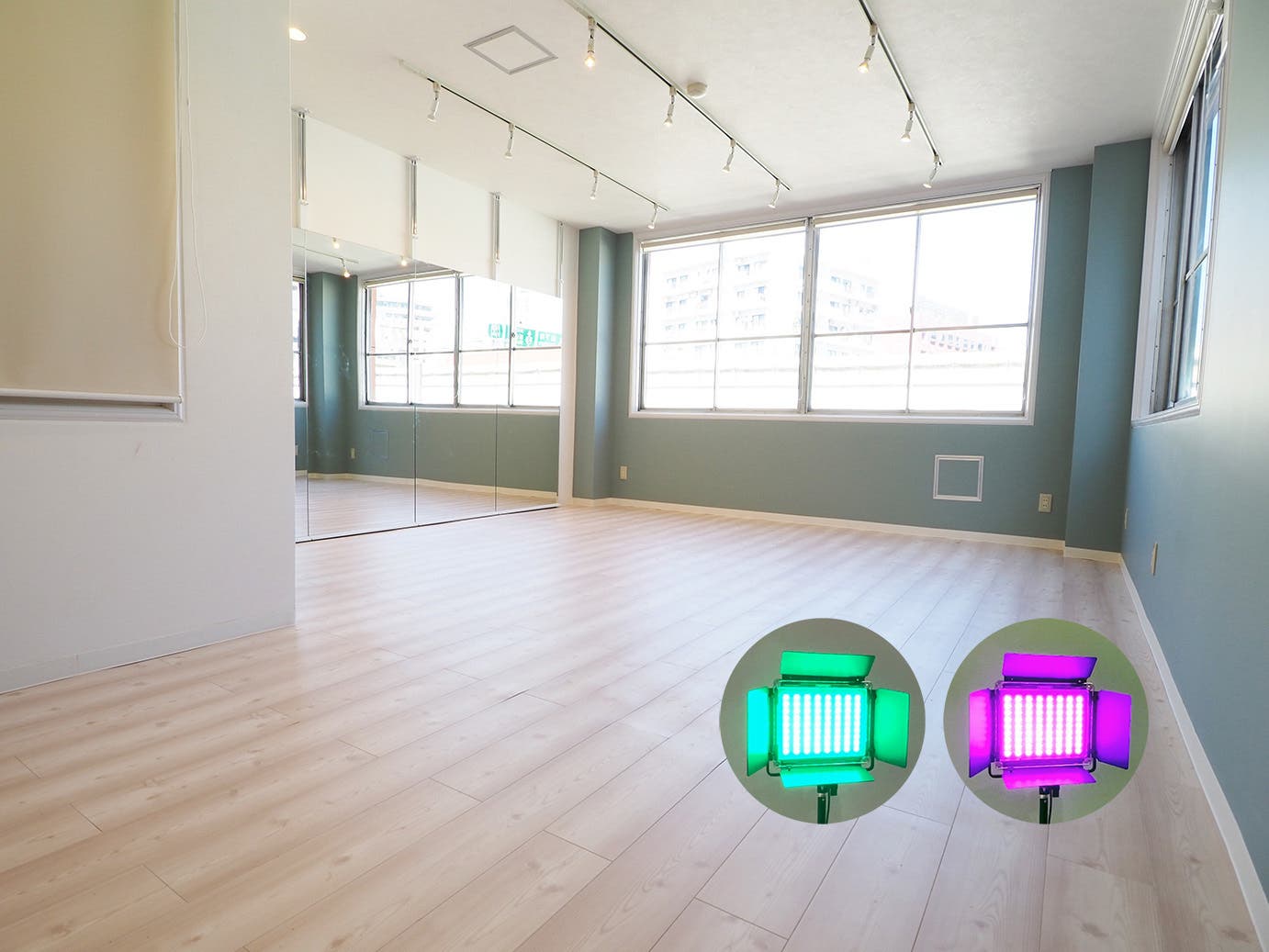 【ジャンプ・楽器OK】平日1280円✨少人数の練習に最適✨大型鏡✨元町の写真1