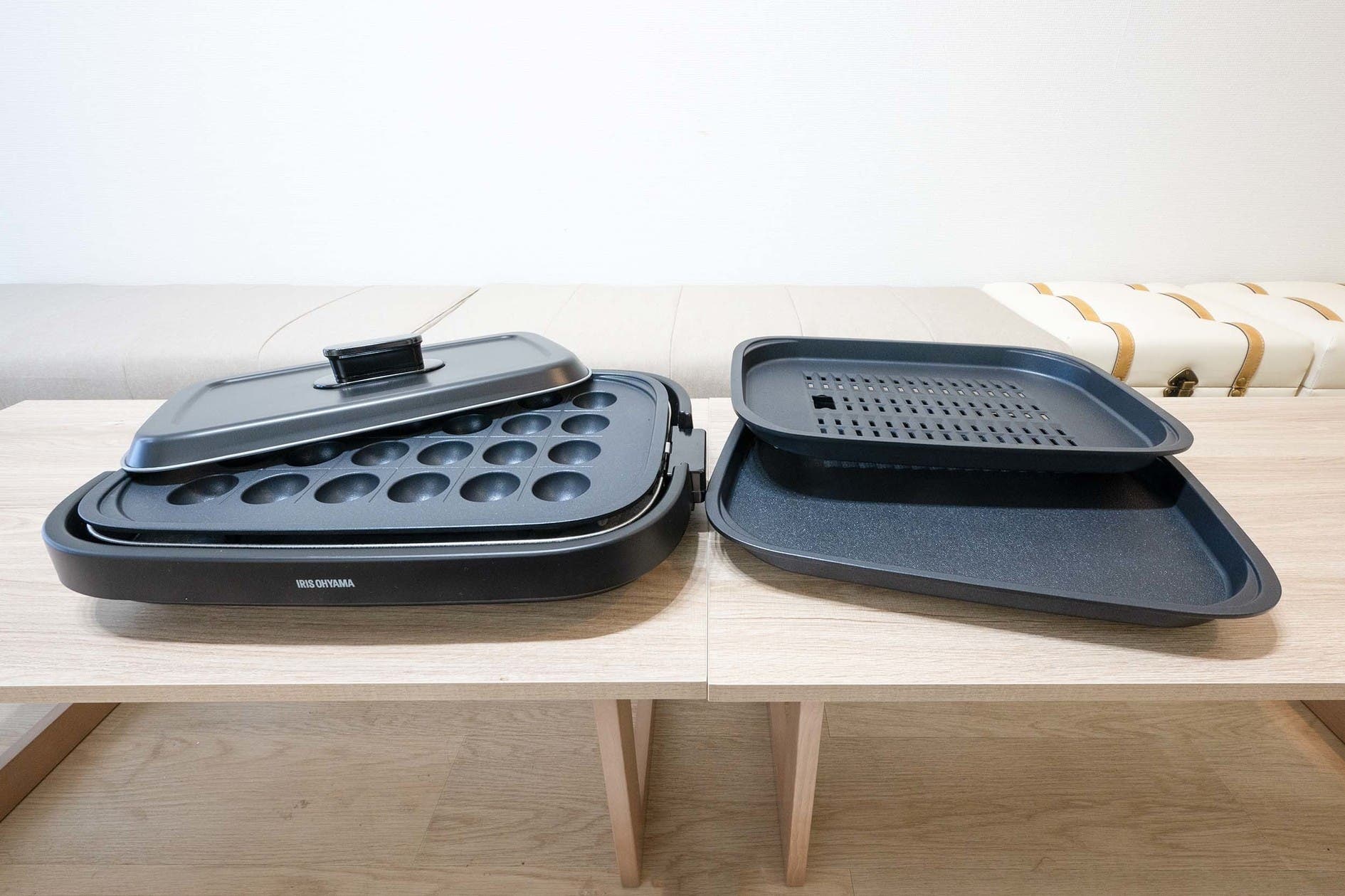 ④多機能ホットプレート：プレート3種（網焼き肉・平面・たこ焼き）の画像1