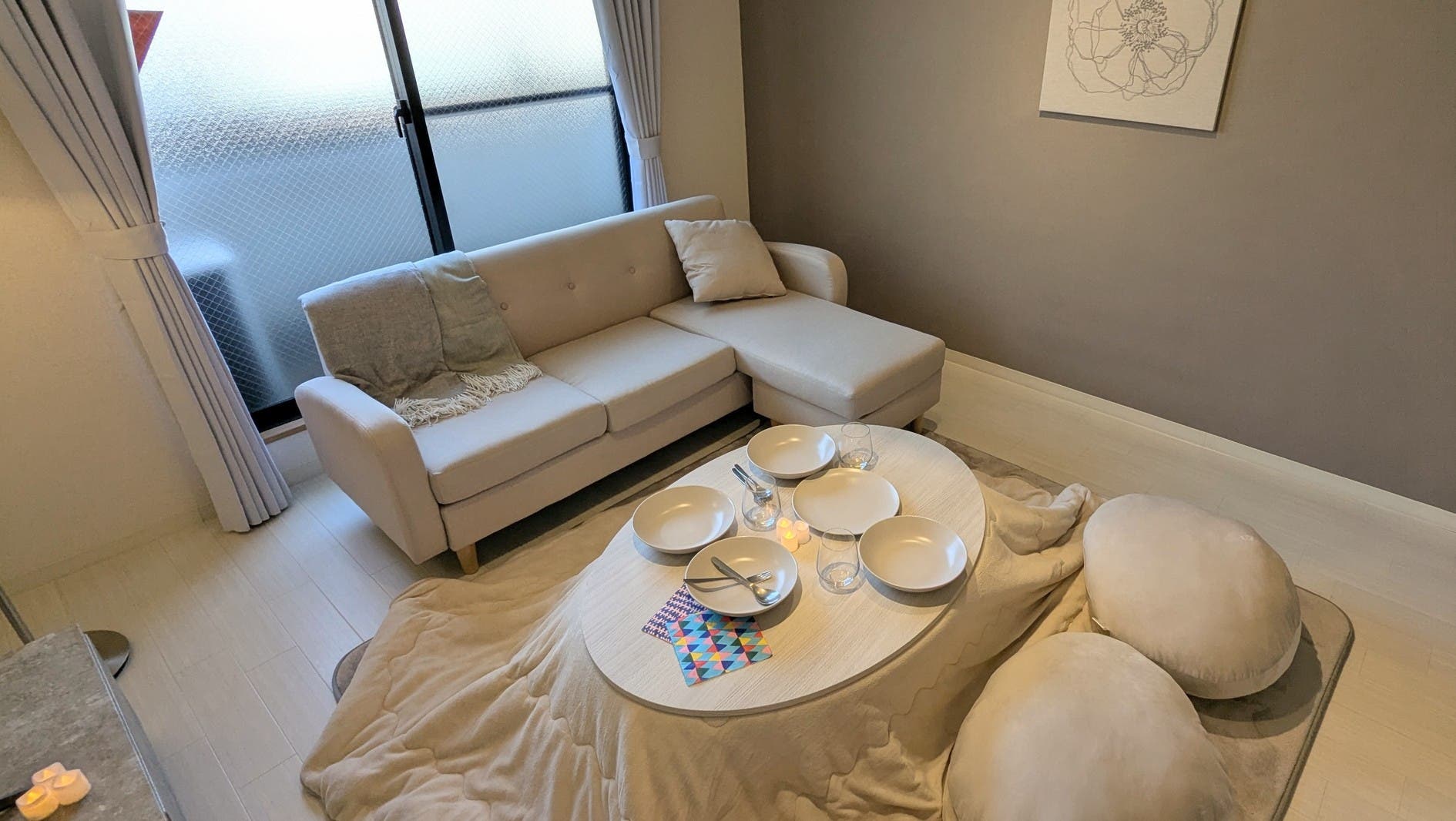 🎀四条烏丸すぐ🎀ぬくぬくコタツ🍲ふわふわソファで女子会⭐️おうちデート💛あなたの特別なプライベート空間🏠の写真6