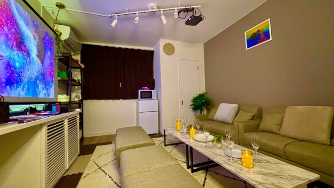 【8名まで可】デートも◎心斎橋駅5分🔥24H🈺パーティー空間誕生❣️80㌅スクリーン&ドルビー音質でマイ映画館🎬地デジも◎の写真3