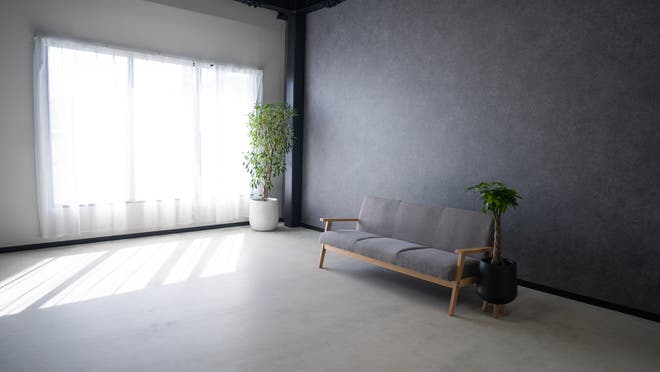 【無料駐車場付きペット可撮影スタジオ】大きな窓/自然光/モルタル調ホリゾント壁/家族写真・MV撮影・ポートレート・撮影会の写真4