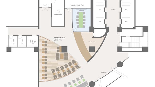 【江戸堀センタービル】肥後橋駅徒歩7分!カフェに併設10名様用会議室の写真4