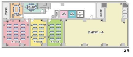 【新横浜駅徒歩3分】新横浜ホール（第三会議室）　／　Wi-Fi(光回線)、プロジェクター備品無料！＜換気可＞の写真9