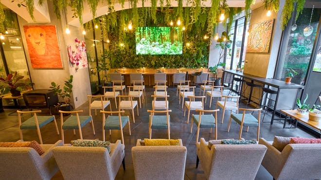 【銀座駅徒歩3分】カフェ併設の緑あふれるラウンジ🌿ワイドスクリーン◎ 会議・講座・説明会👩🏫 Wi‑Fi&電源完備🔌の写真4