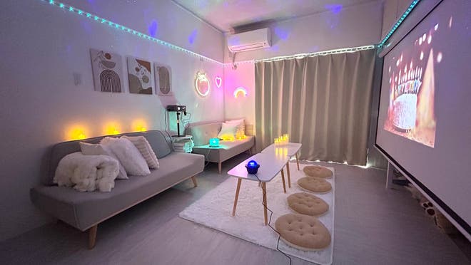 💰地域最安値💰徒歩浦和駅5分🚶ママ会✨デート👫女子会❤️誕生日会🎂推し会🌹120インチプロジェクタの写真4