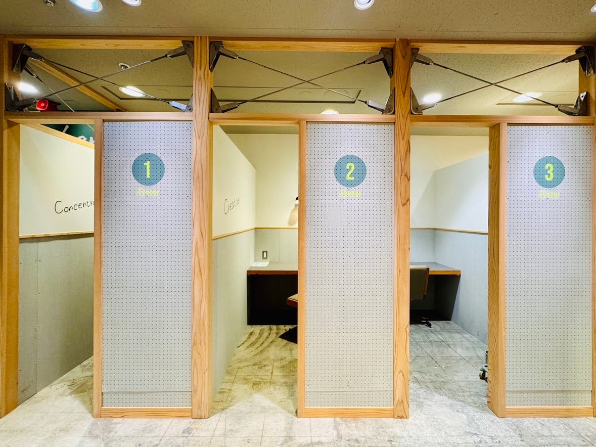 豊田市駅徒歩1分！1名専用ブース✨あなた専用のリモート作業や勉強スペースとして集中したい時に最適🍔🥤飲食持ち込みOK！の写真2