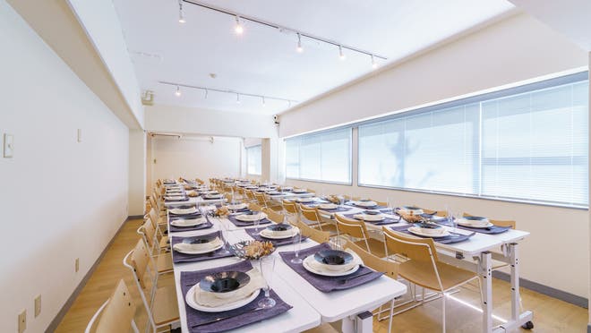 御茶ノ水駅7分✨席数76⭕️控室/飲食可/100㌅画面/ゴミ処理/会議/懇親会/歓送迎会/セミナーの写真14