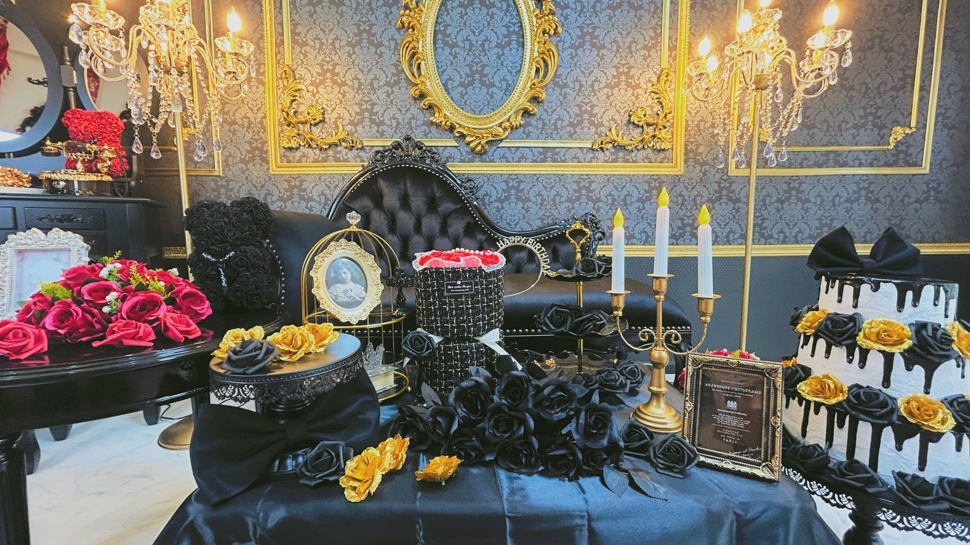 【2026年1月15日開店!！】博多／💜黒×ゴシック×姫系撮影スタジオ💜／推し活／生誕祭／コスプレ／モデル撮影／商用の写真12