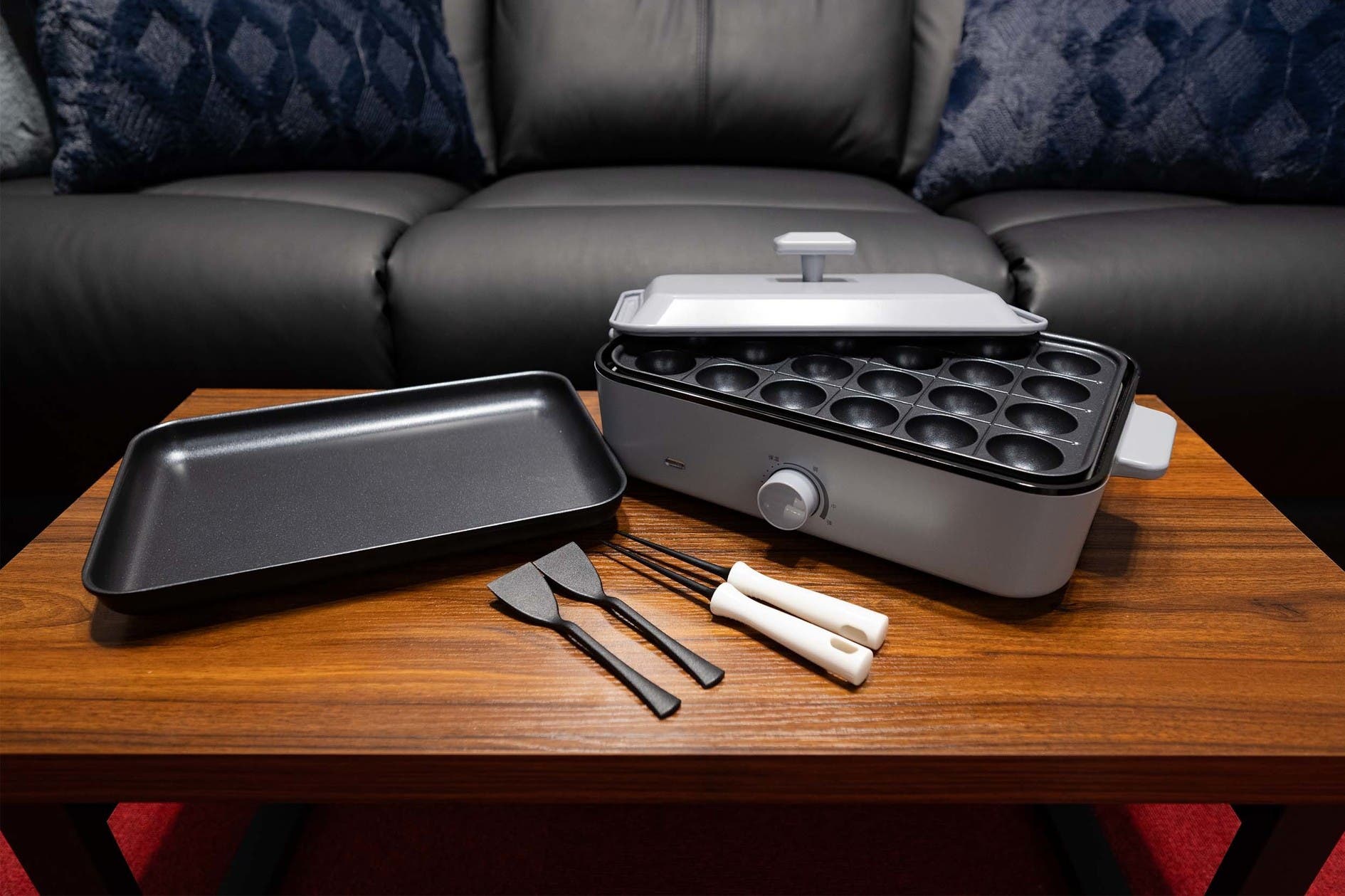 ④多機能ホットプレート：プレート3種（網焼き肉・平面・たこ焼き）の画像1