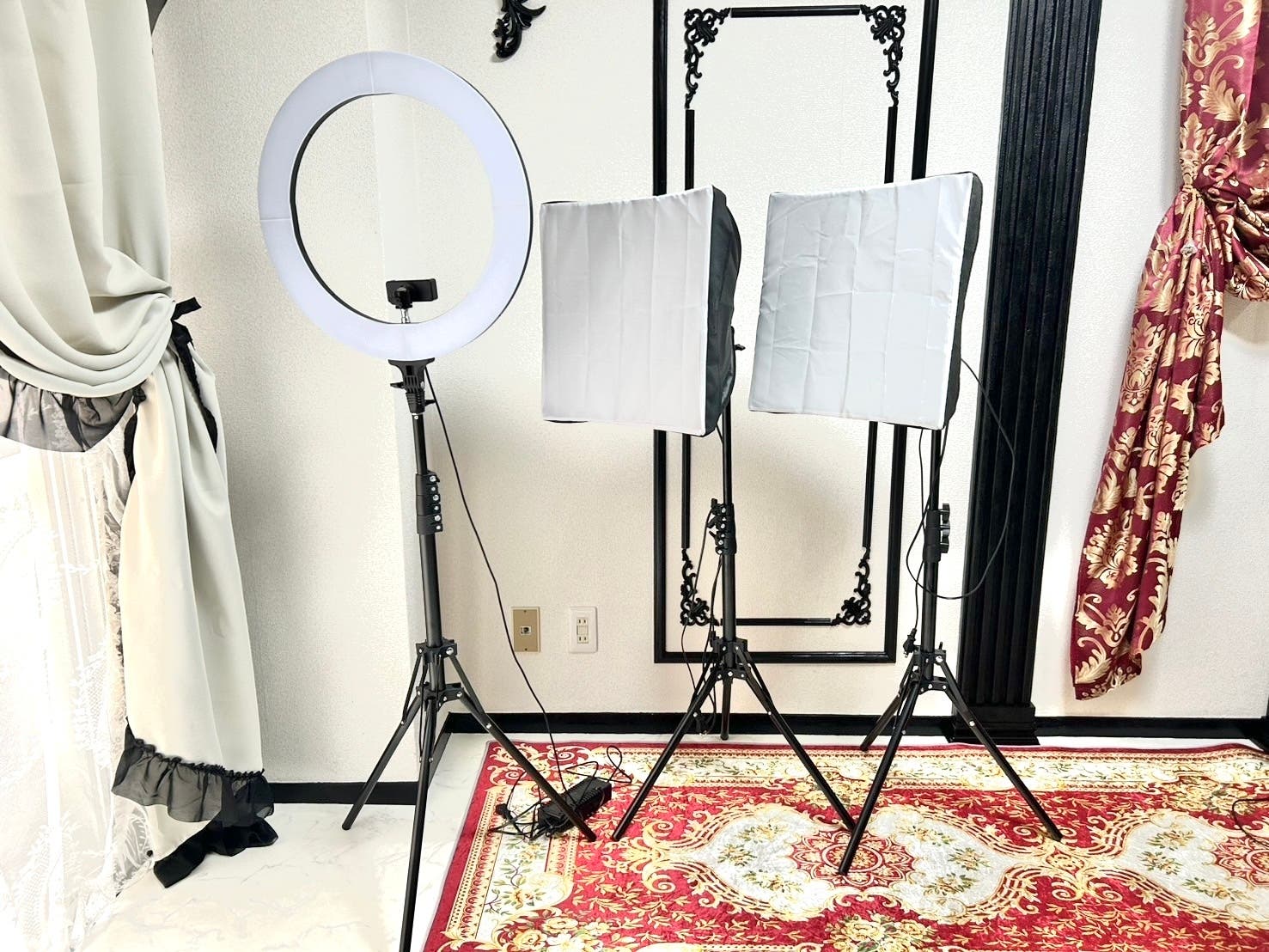 撮影用照明×2（ビデオライト）《open特価￥1500→￥0》の画像1