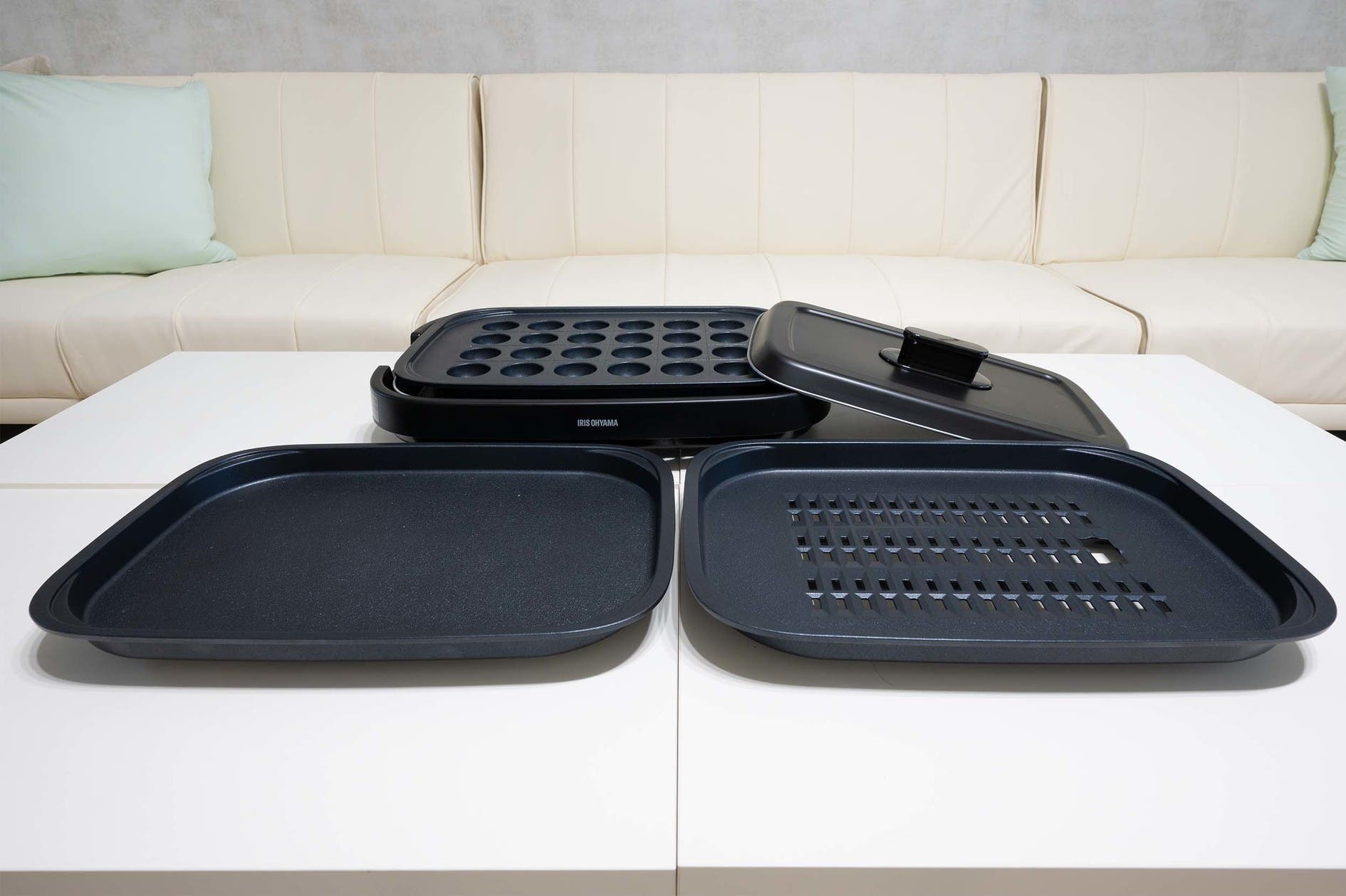 ④多機能ホットプレート：プレート3種（網焼き肉・平面・たこ焼き）の画像1