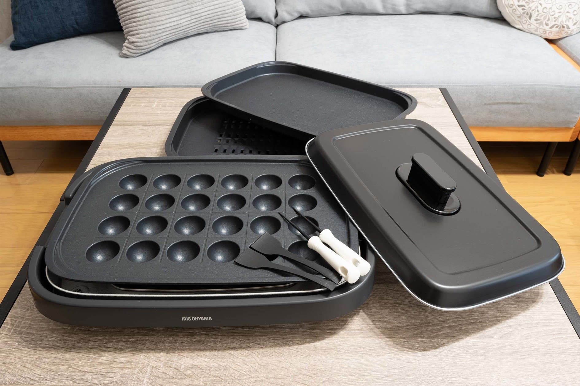 ④多機能ホットプレート：プレート3種（網焼き肉・平面・たこ焼き）の画像1