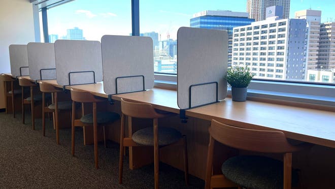 <芝浦ふ頭駅徒歩3分|1人用◆ワーキングラウンジ>大きな窓のある解放的なワーキングスペース✨の写真4