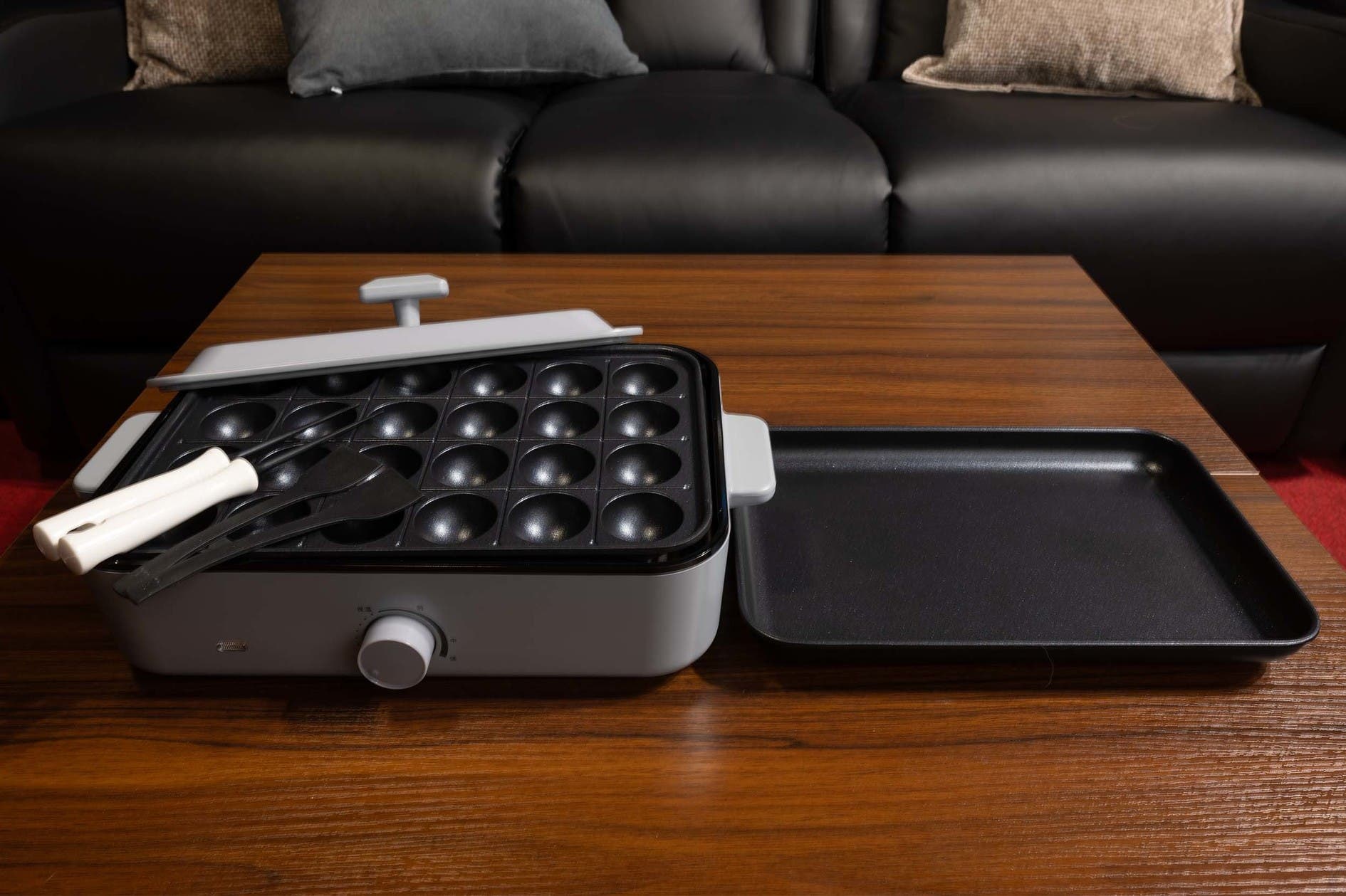 ②多機能ホットプレート：プレート3種（網焼き肉・平面・たこ焼き）の画像1