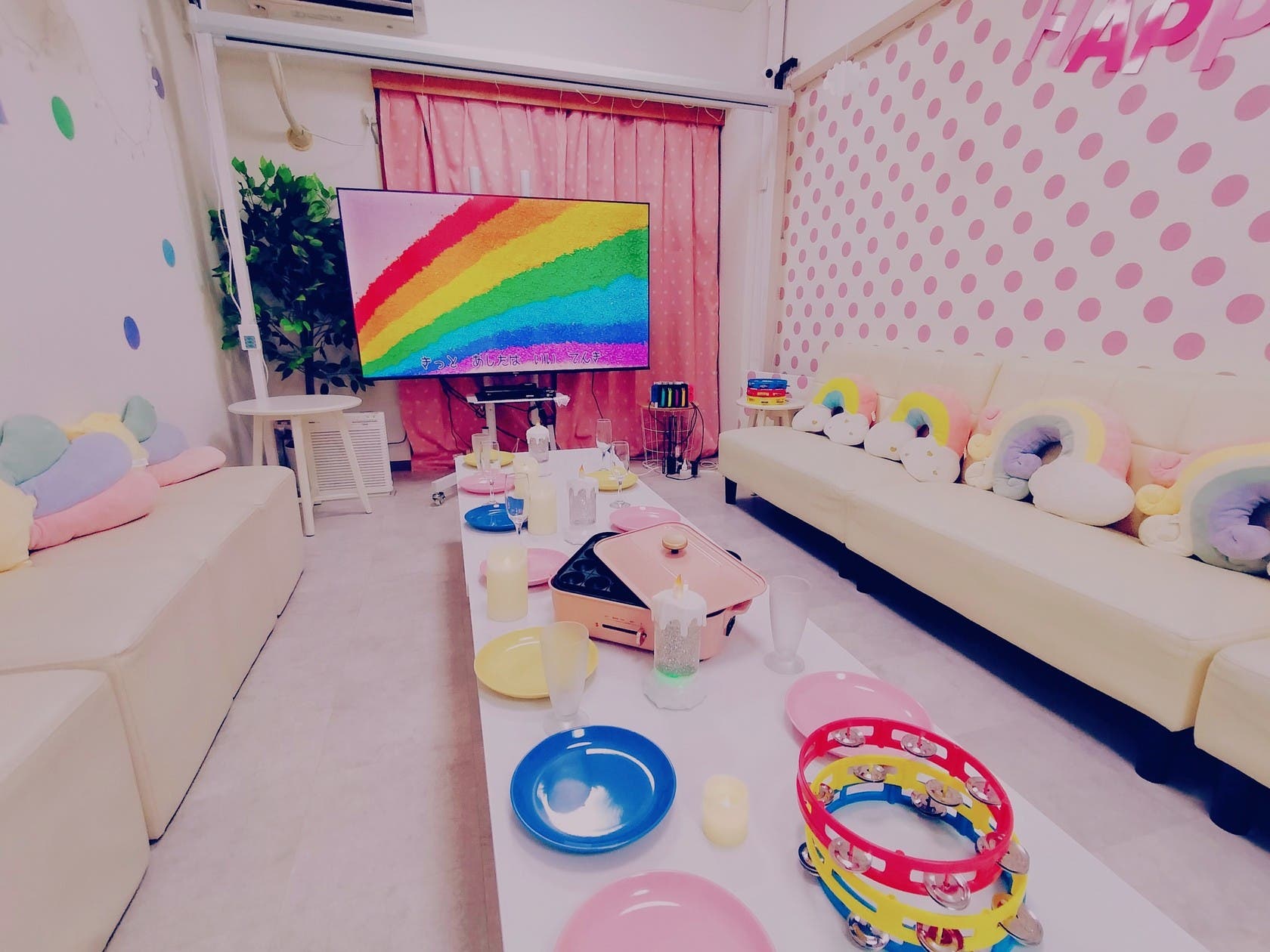 ゴミ捨て(4,000円)無料🌈100㌅プロジェクター&65型TV🎉ゲーム🎮️学割👩‍🎓🌈最大20名🌈安心の1階の写真5