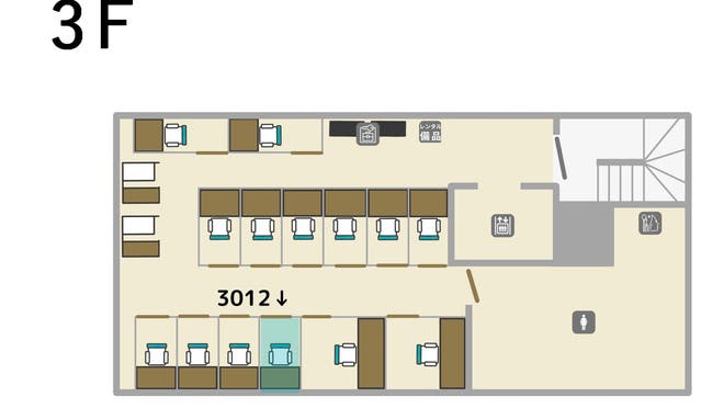 【¥440/1h|工事期間限定】上野駅すぐ/モニターなし鍵付き完全個室3012の写真2