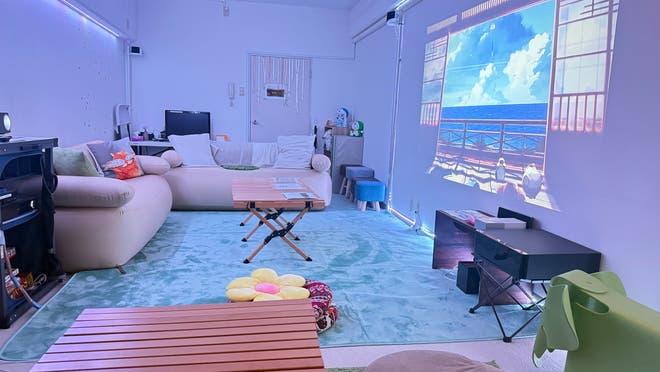 クリスマスツリー設置しました⭐️110インチプロジェクターで動画が見放題🎞️✨新大阪駅徒歩5分🏠🎉の写真4