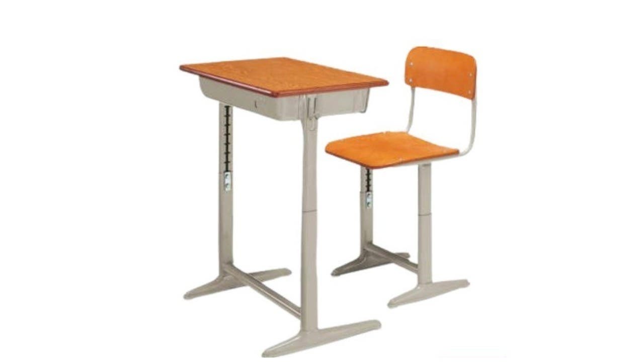 学校机＋椅子の画像1