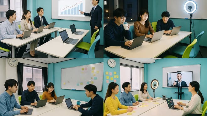 梅田北、中津駅すぐ!無料WiFi/プロジェクター/白板・黒板♪24時間利用可な格安会議室の写真2