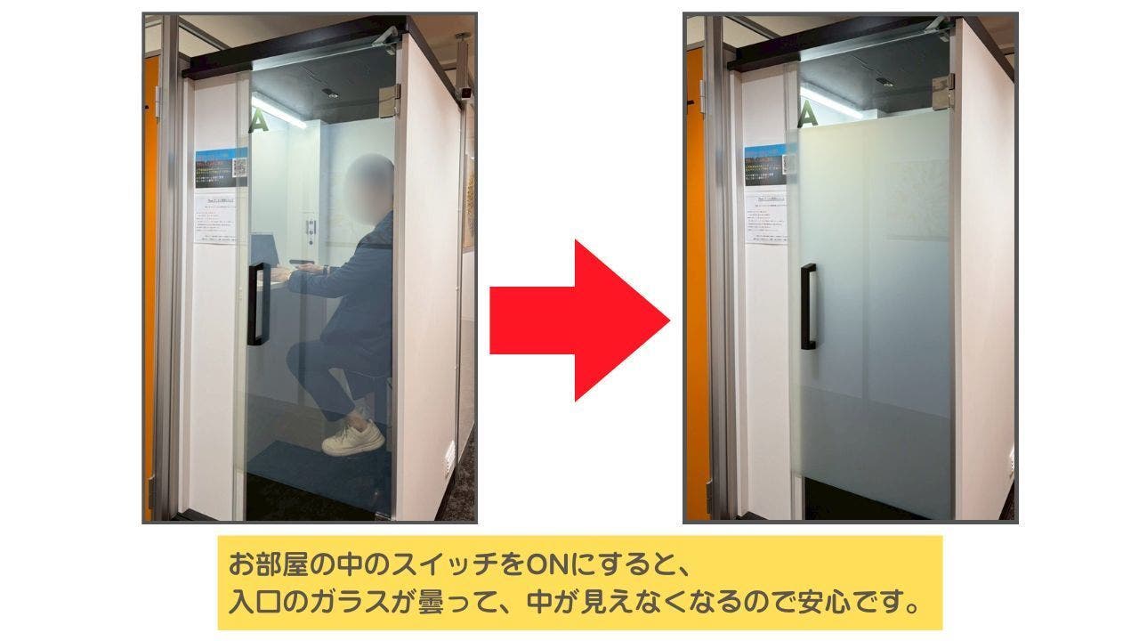 テレワークブース【B】✨新宿駅徒歩圏の1人用個室ブース✨8:00～9:00は朝割115円🌞無料Wi-Fi＆プリンターあり！の写真3